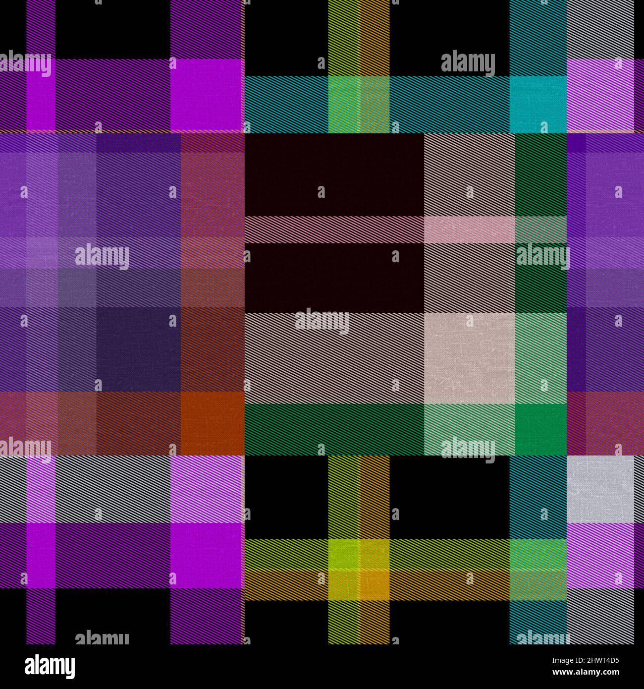 Seamless madras patchwork plaid cotton pattern. Tileable quilting ...