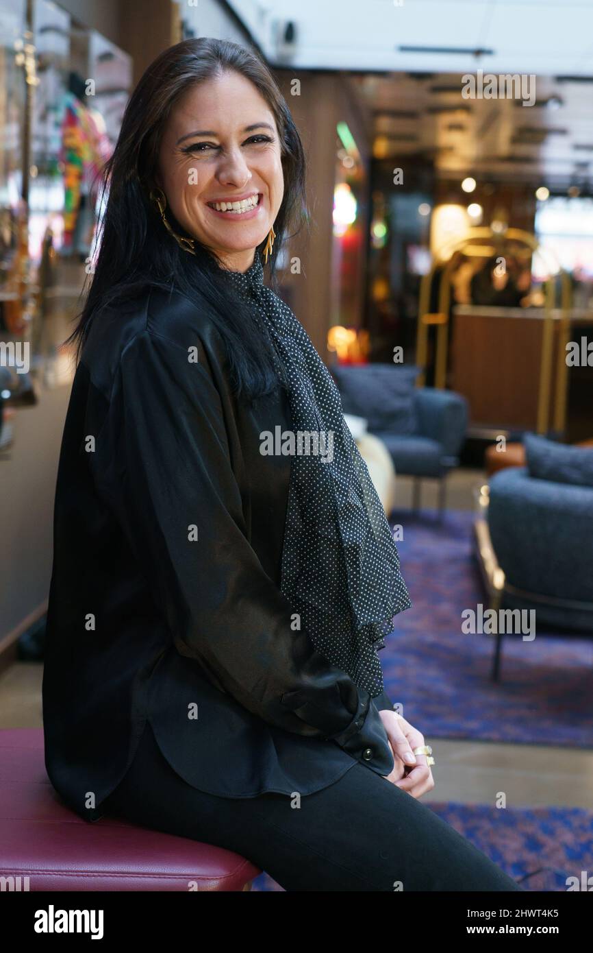 Madrid, Spain. 07th Mar, 2022. The singer Maria Pelae poses during the ...