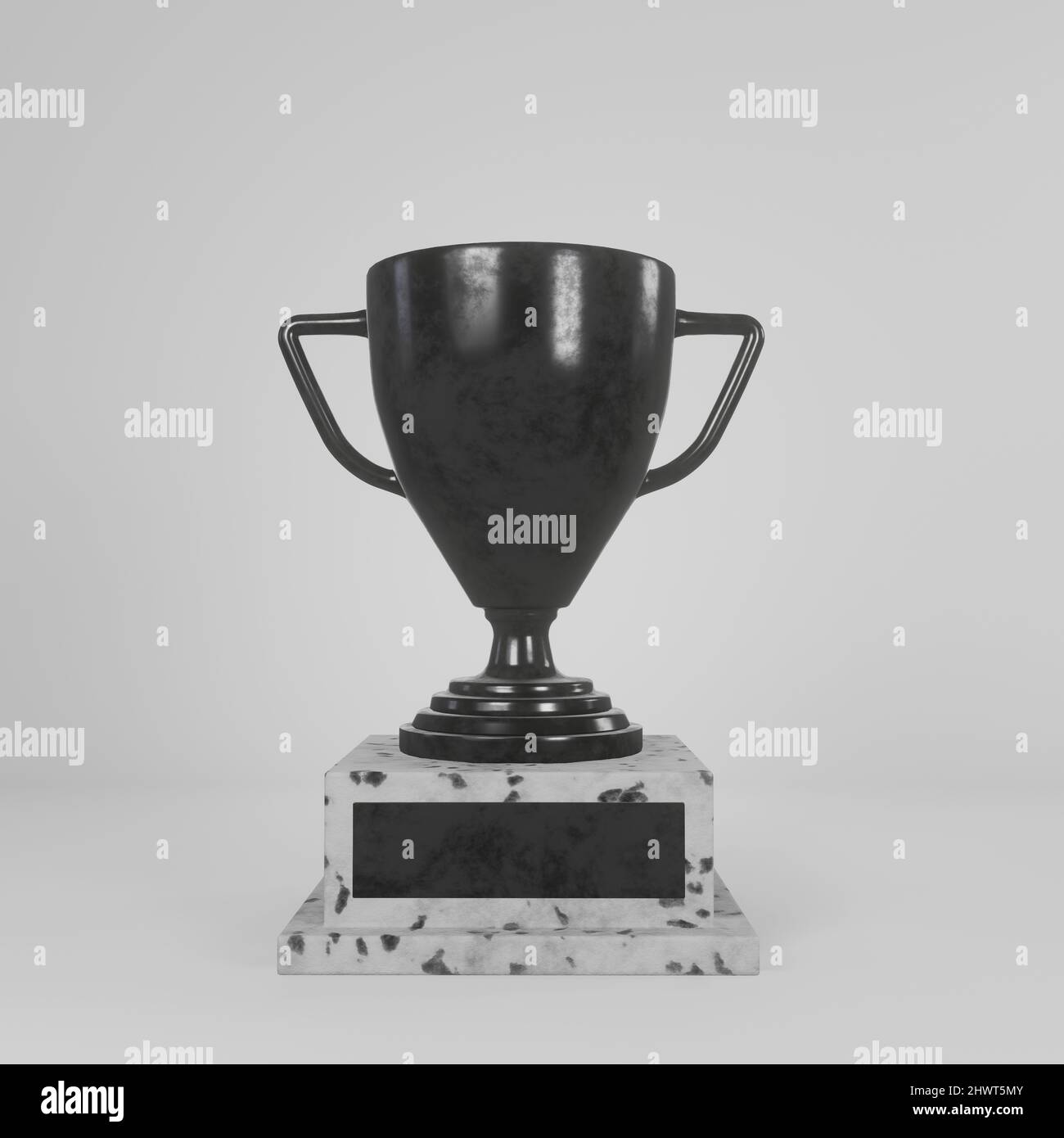 Black Trophy competition in the dark on the abstract blurred light ...