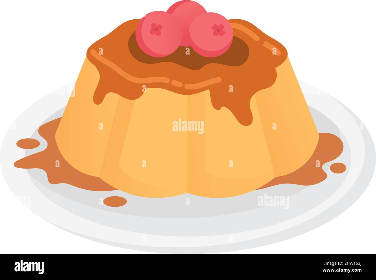 Jelly pudding icon gelatin dessert dish vector Stock Vector Image & Art ...
