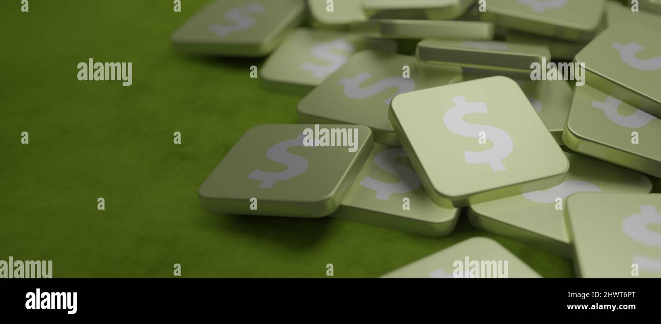Dollar Symbol in Tiles Background 3D Illustration Stock Photo - Alamy