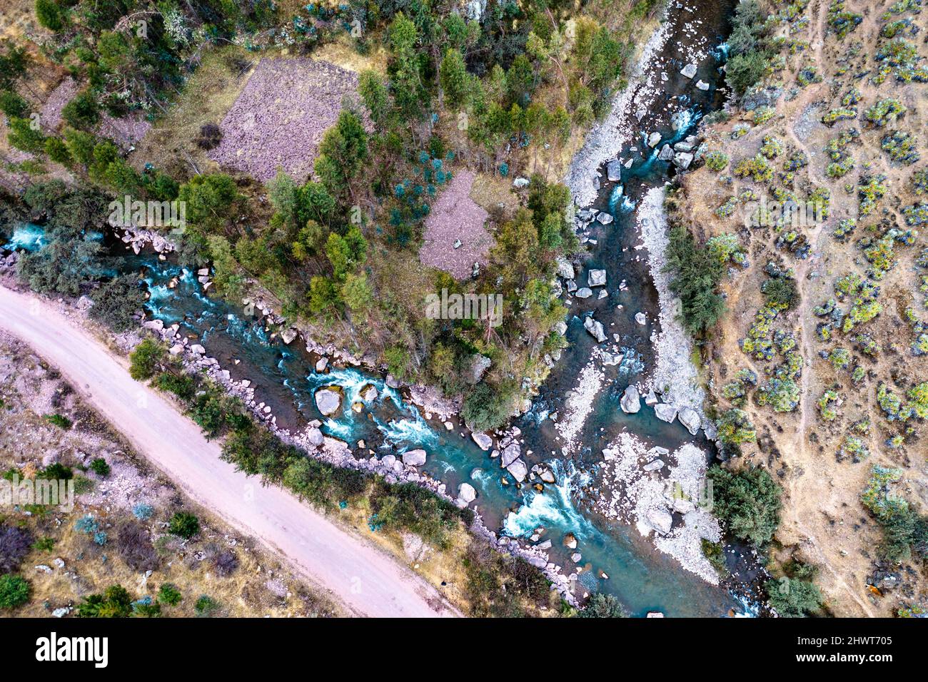 River confluence near the rainbow mountains in Peru Stock Photo - Alamy