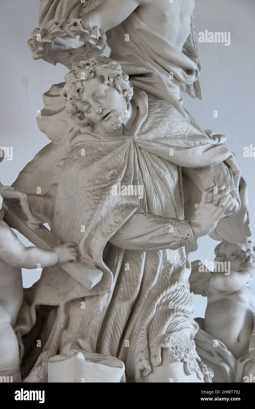baroque religious statue in vienna (austria Stock Photo - Alamy