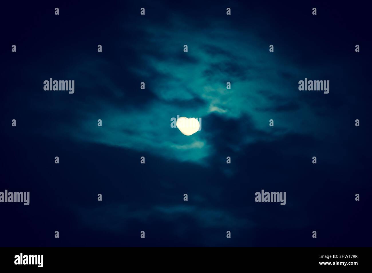 Blurry abstract heart moon background. Blurred moon in shape of the ...