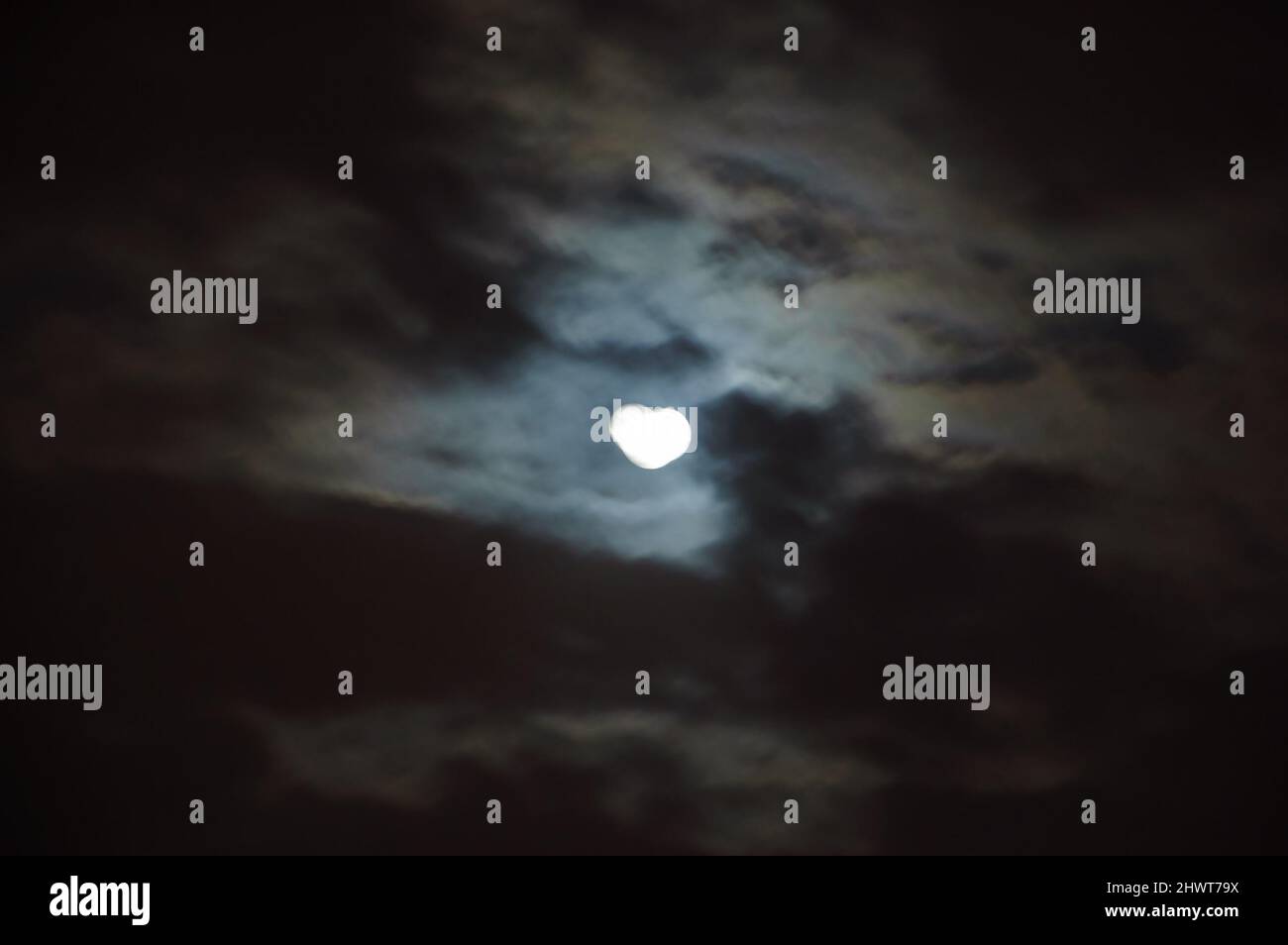 Blurry abstract heart moon background. Blurred moon in shape of the ...