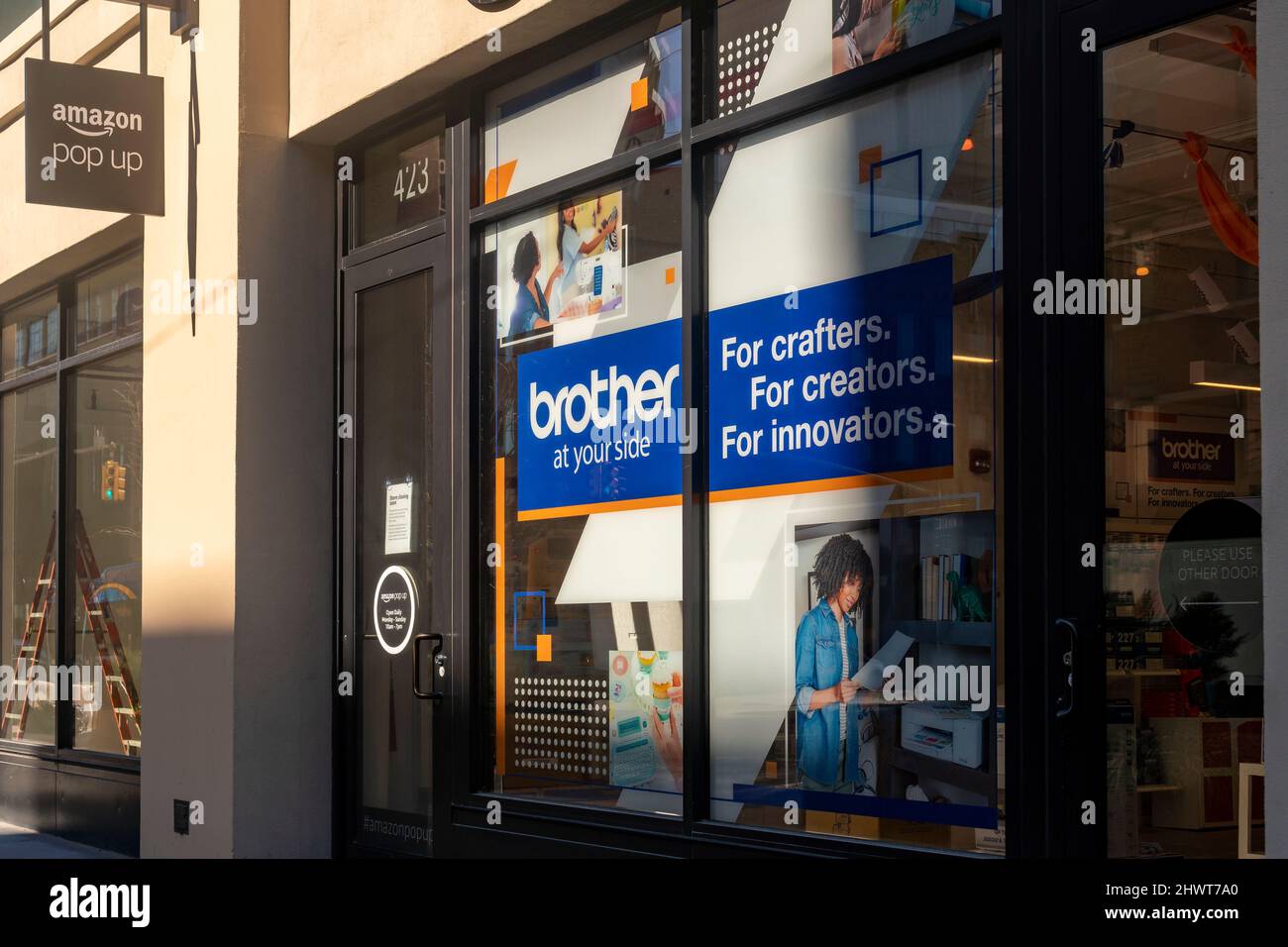 An Amazon Pop-Up store in the Meatpacking District in New York ...