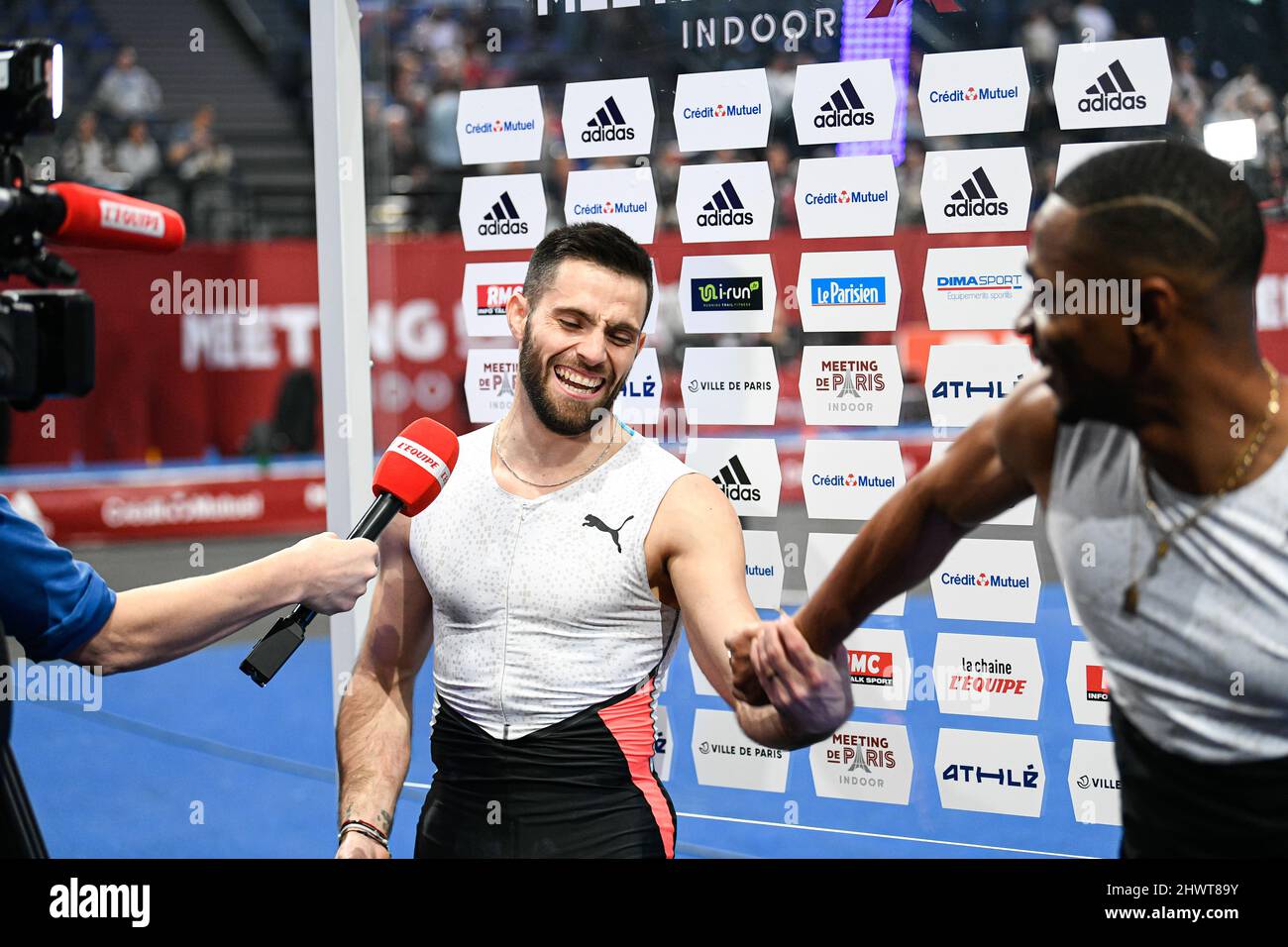 Valentin Lavillenie (Men's Pole Vault) of France and Wilhem Belocian ...