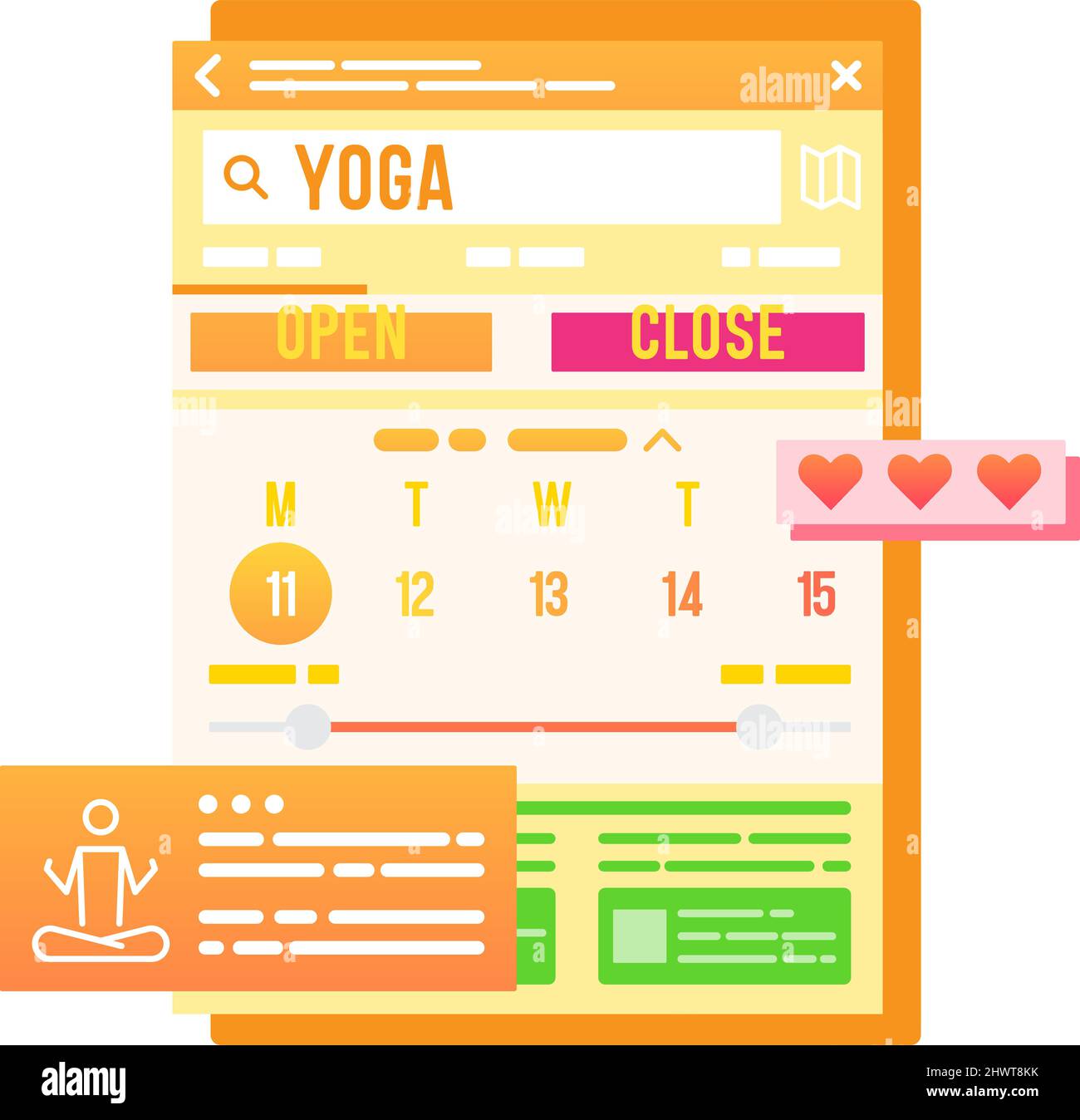Workout mobile app icon discover new activities Stock Vector Image ...