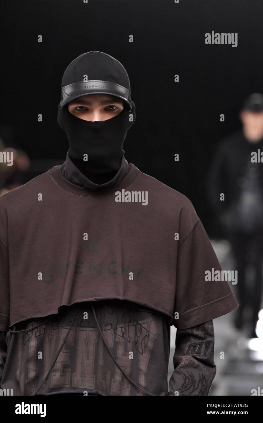 A model walks on the runway at the Givenchy fashion show during Fall ...
