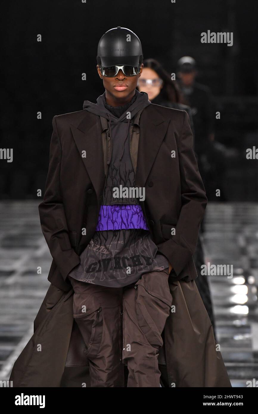 A model walks on the runway at the Givenchy fashion show during Fall ...