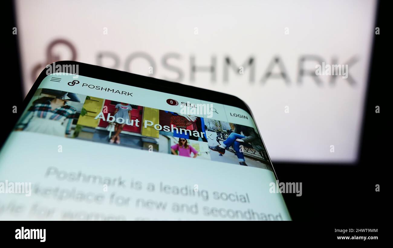 Mobile phone with website of American social marketplace company ...