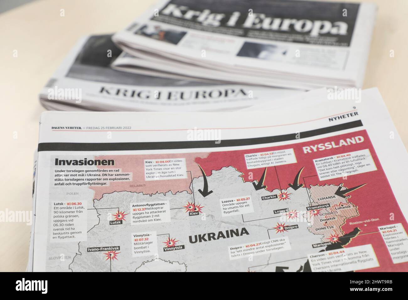 Russian swedish war map hi-res stock photography and images - Alamy