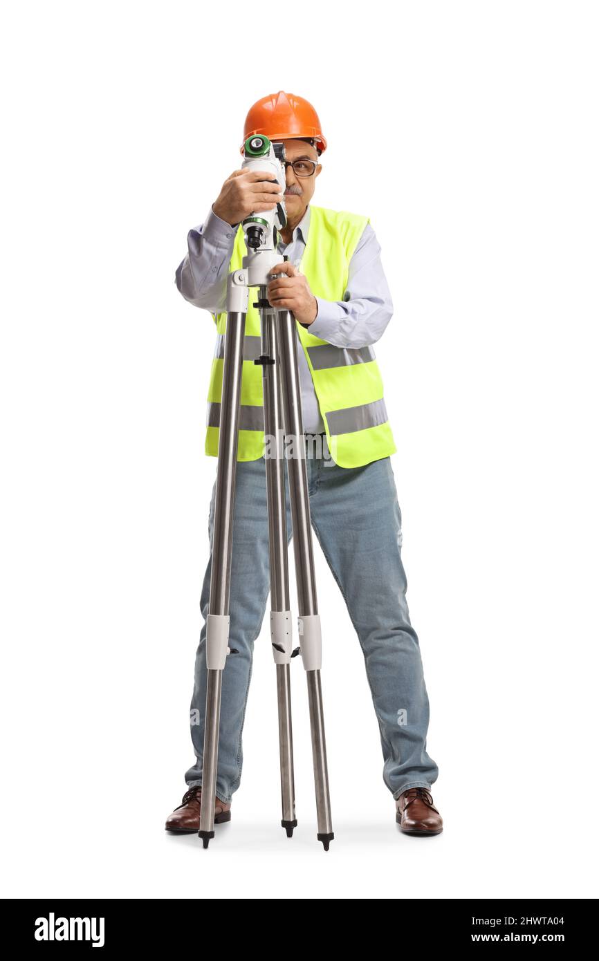 Geodetic engineer surveyor Cut Out Stock Images & Pictures - Alamy