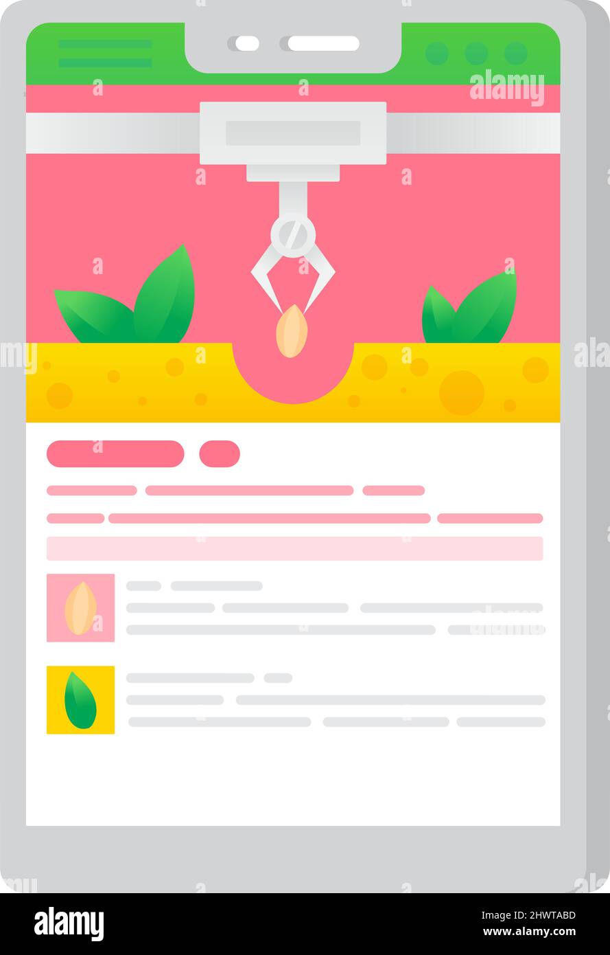 Digital technology icon machine put seed in ground Stock Vector Image ...