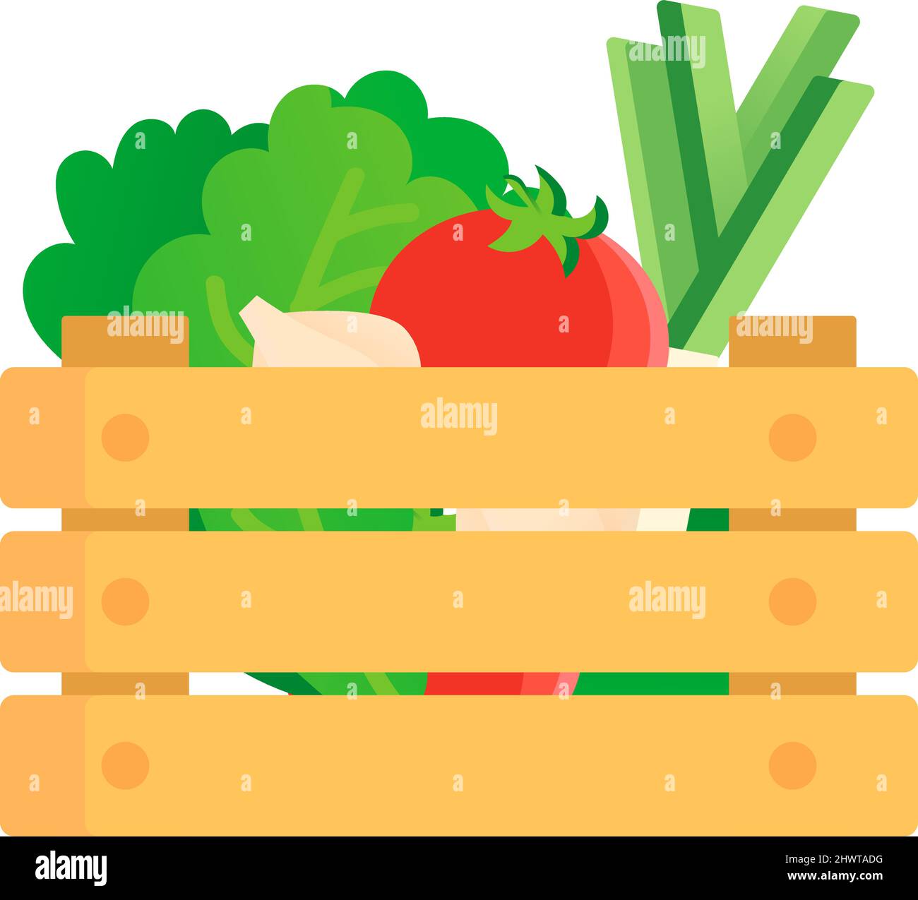 Food grocery vegetable market box icon vector Stock Vector Image & Art ...