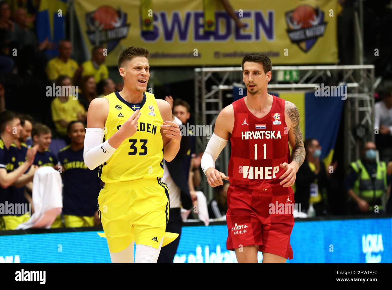Sweden`s Jonas Jerebko during Monday's FIBA World Cup qualifiers match ...