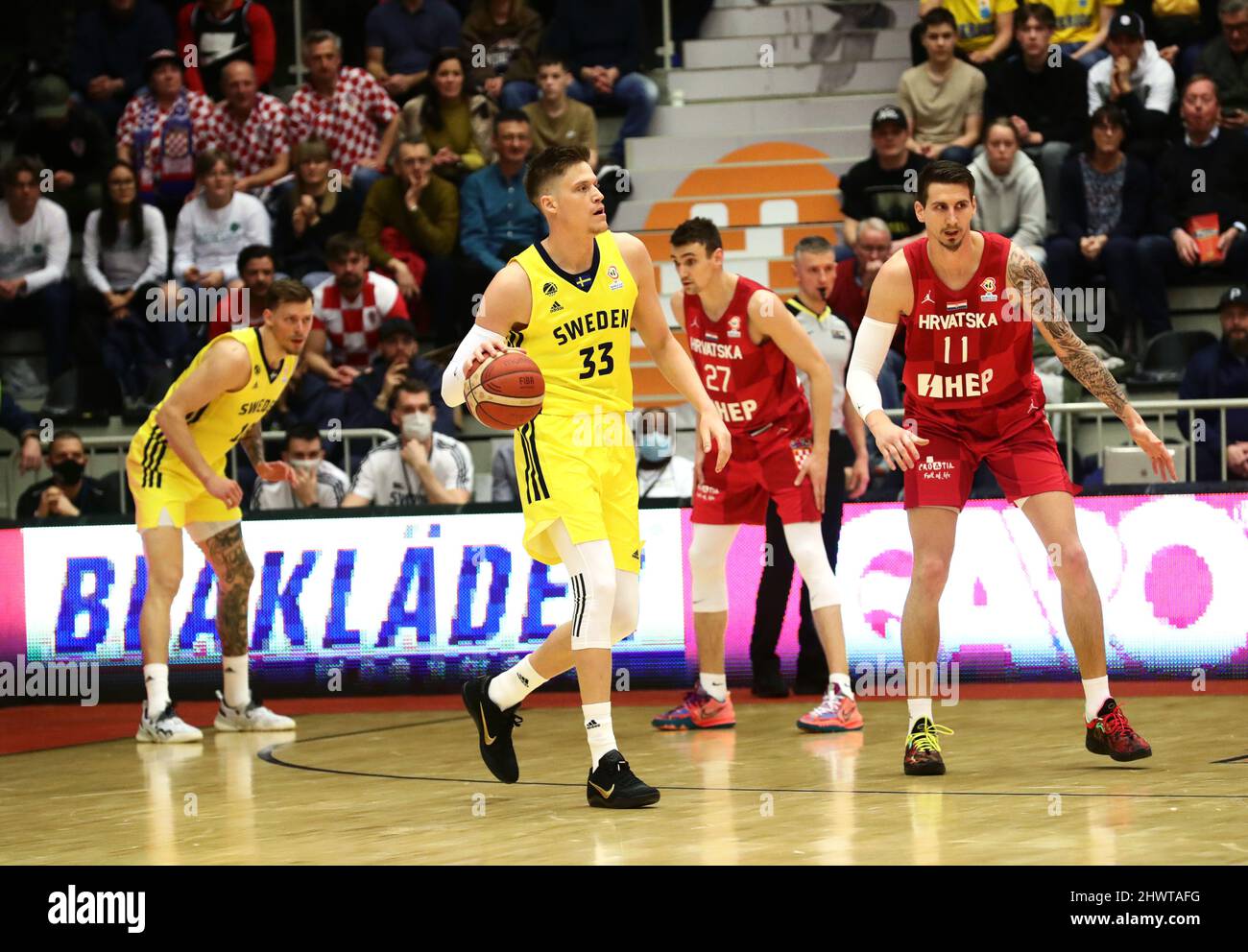 Sweden`s Jonas Jerebko during Monday's FIBA World Cup qualifiers match ...