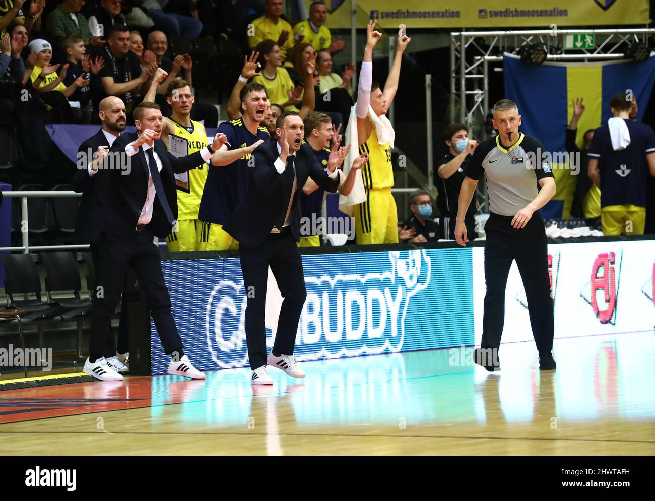 Sweden during Monday's FIBA World Cup qualifiers match in basketball ...