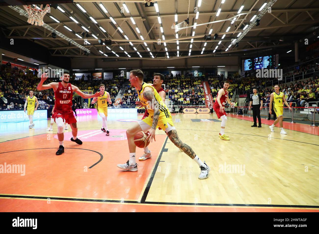 Players during Monday's FIBA World Cup qualifiers match in basketball ...