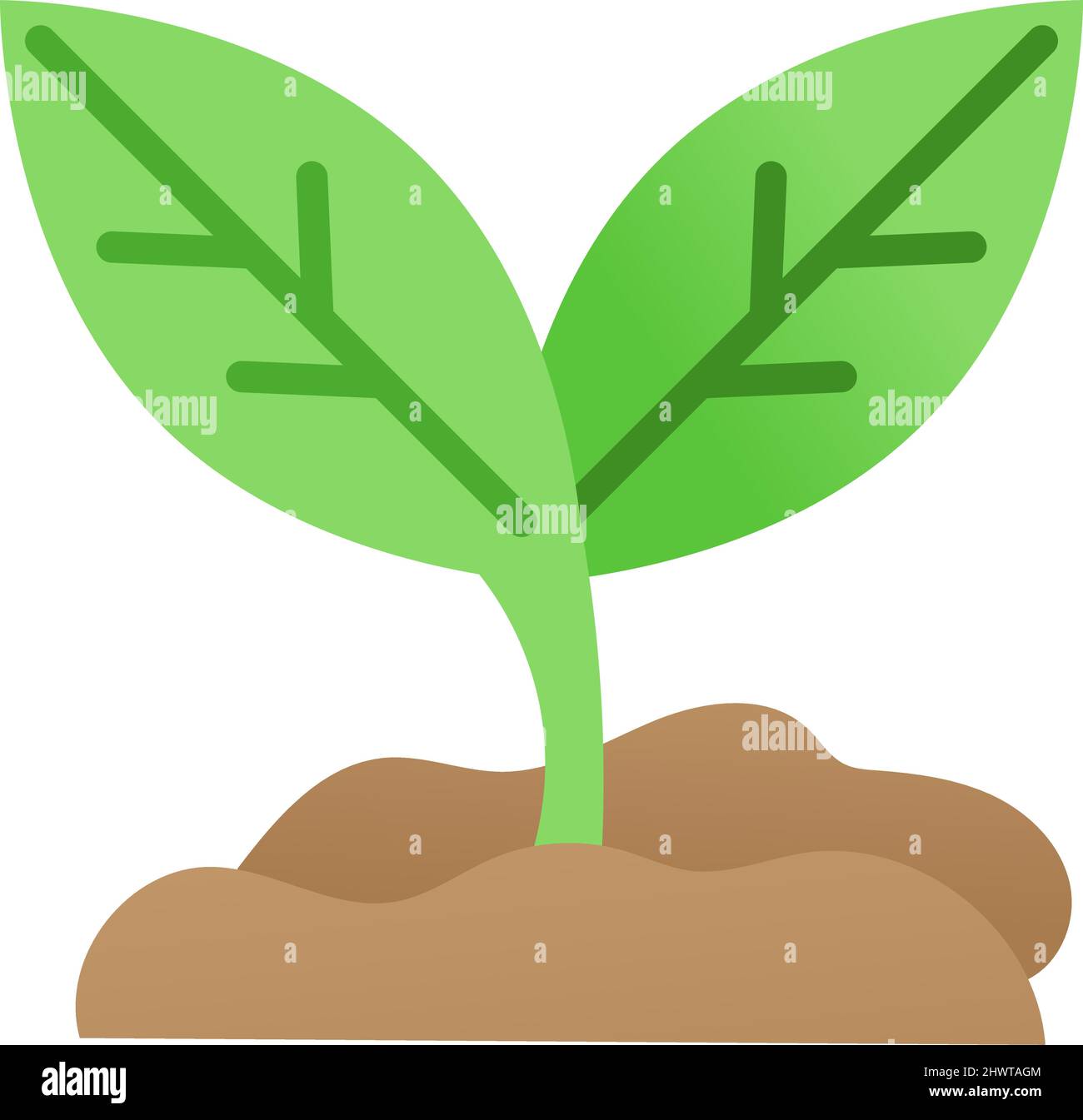 Green sprout plant in ground soil vector icon Stock Vector Image & Art ...