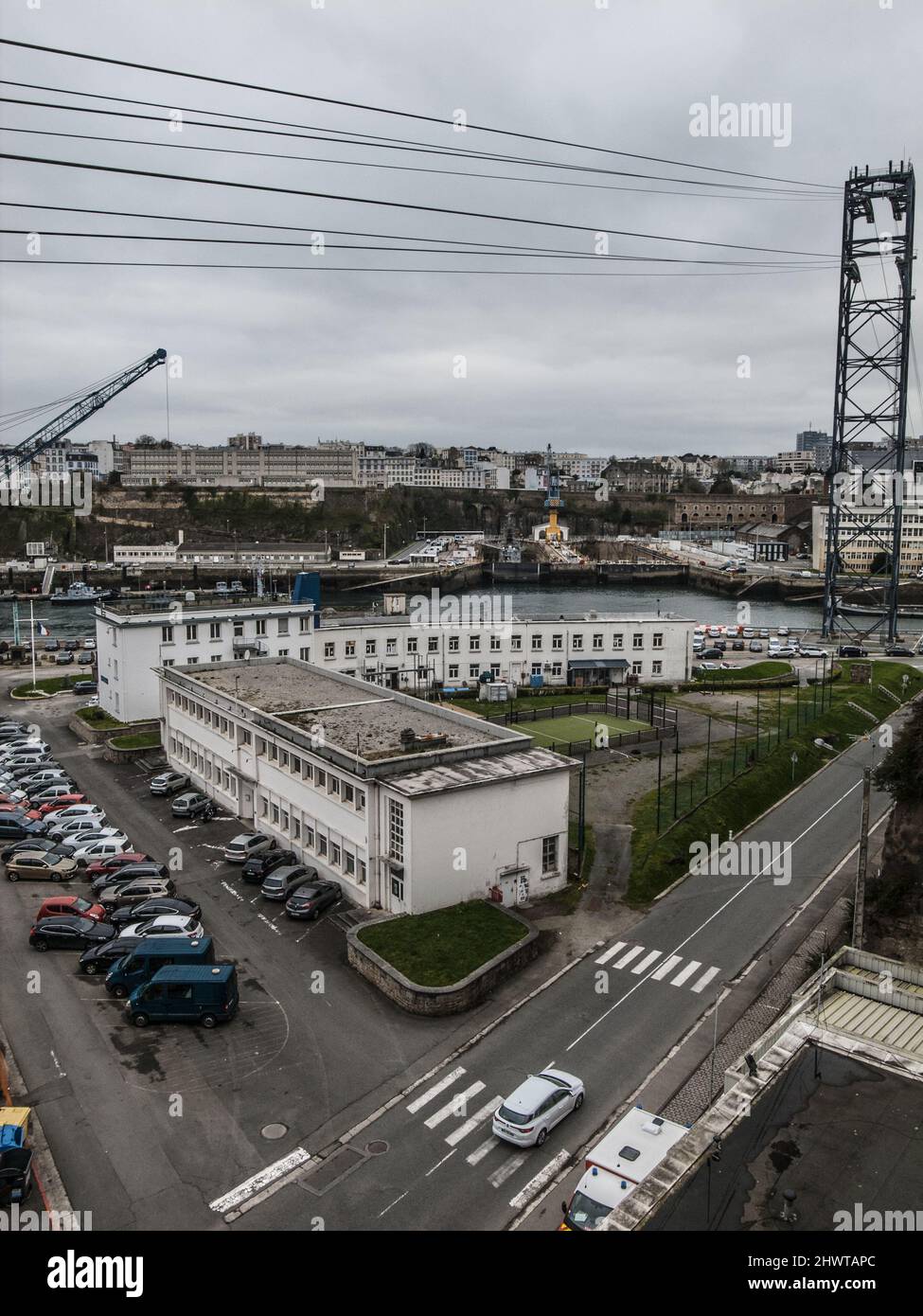 FRENCH NAVY HARBOUR OF BREST BRITTANY FRANCE - DRY DOCK ALONG THE ...