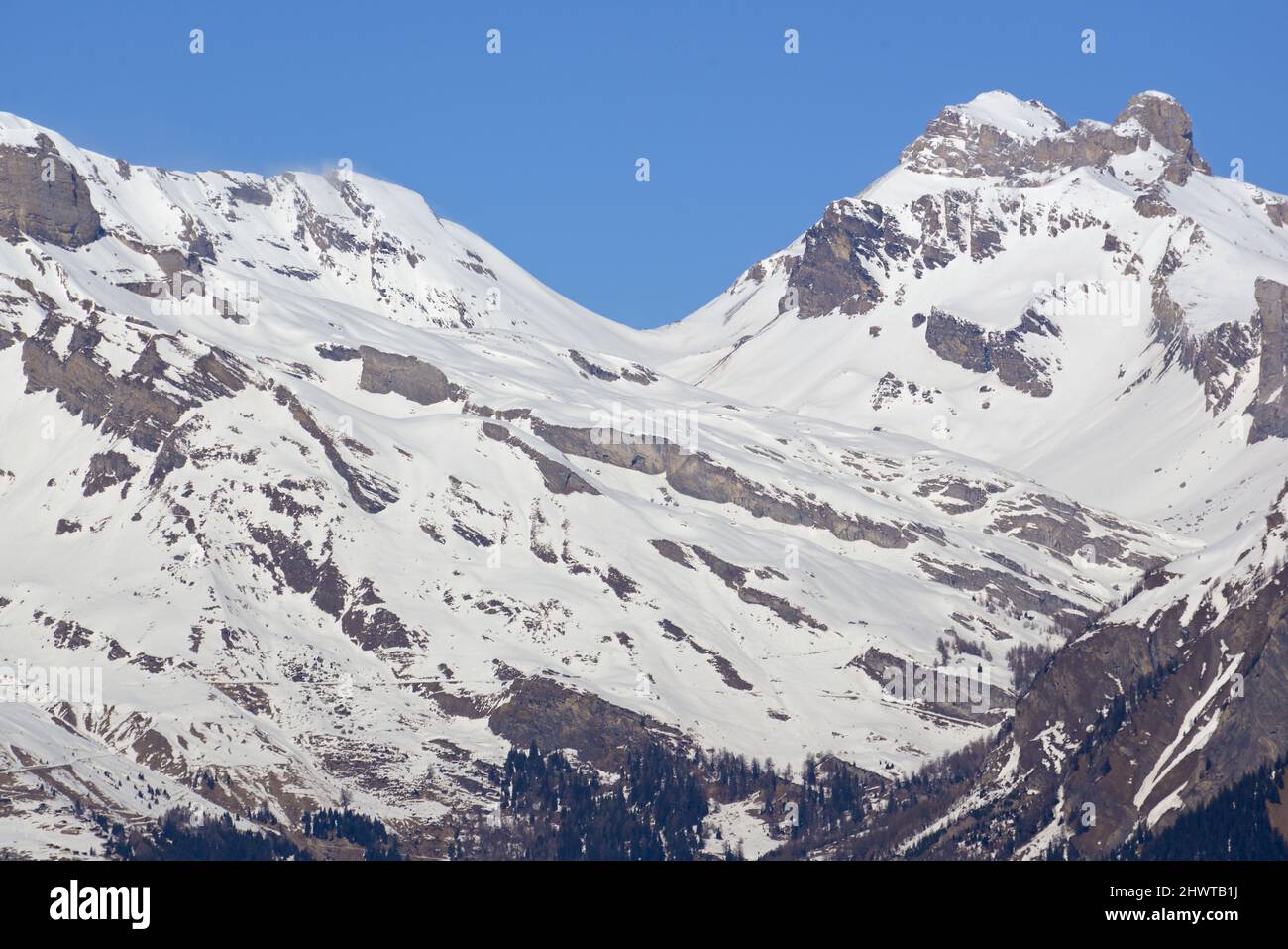 The Sanetsch Pass, one of the high passes of the alps, in the southern ...