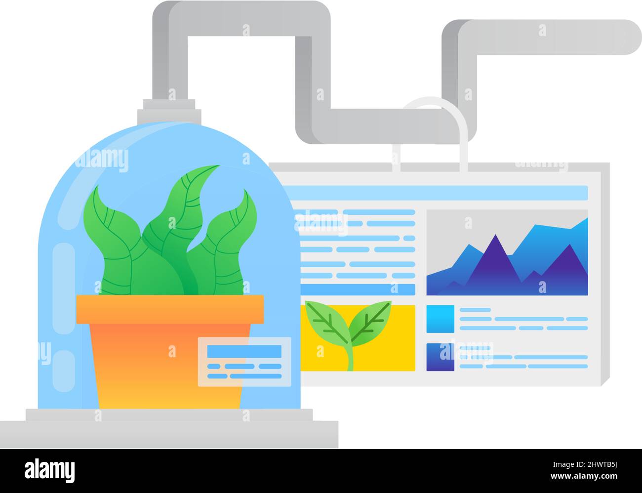 Smart biology laboratory flat vector icon isolated Stock Vector Image ...