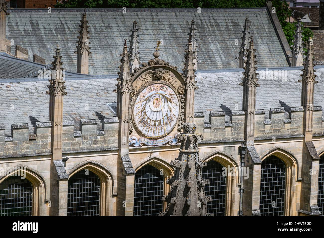 Clock on Oxford University, Oxford UK Stock Photo - Alamy