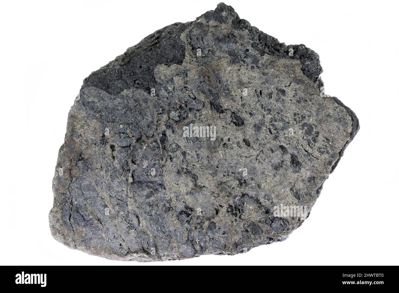 native bismuth from Schlema, Germany isolated on white background Stock ...