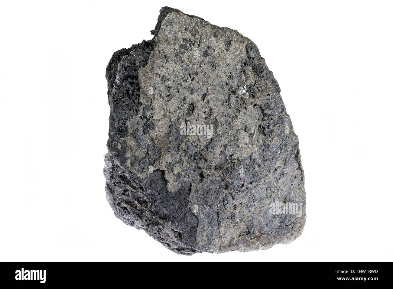 native bismuth from Schlema, Germany isolated on white background Stock ...