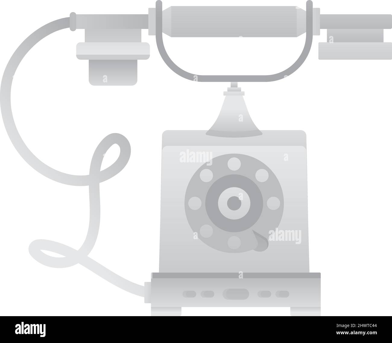 Rotary phone vector icon isolated on white Stock Vector Image & Art - Alamy