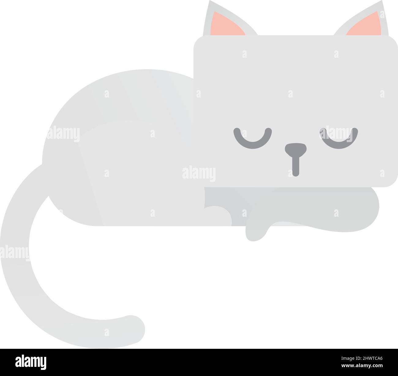 Sleeping cat icon vector sleepy pet animal Stock Vector Image & Art - Alamy