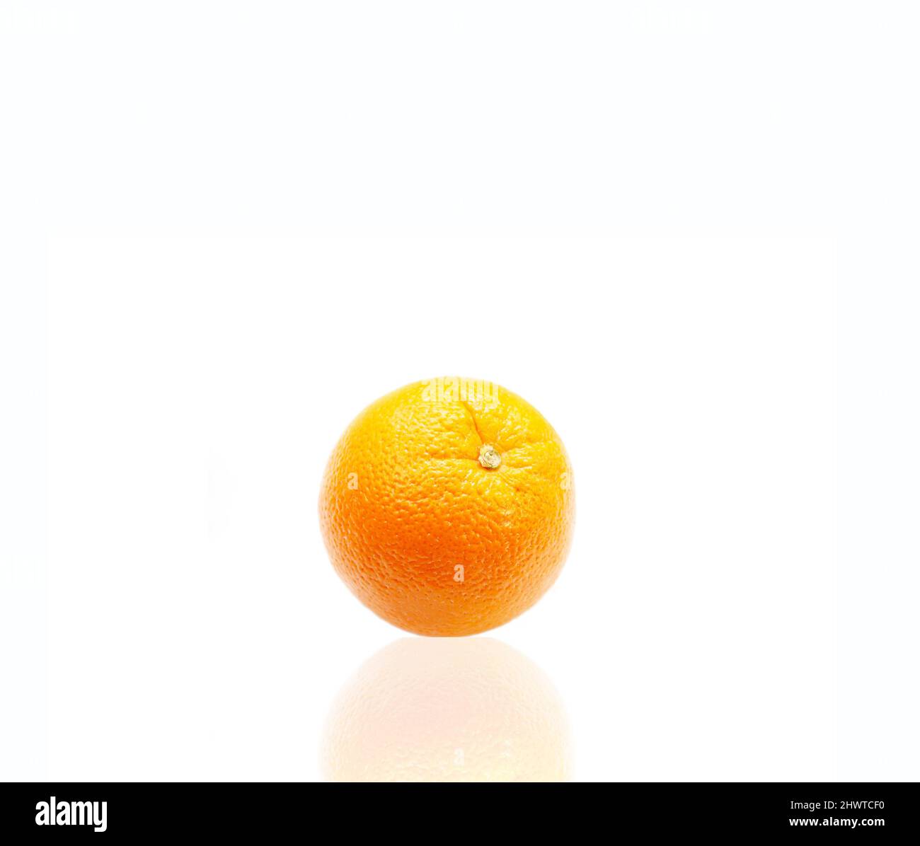 An Orange Isolated Over a White Background with Copy Space Stock Photo ...