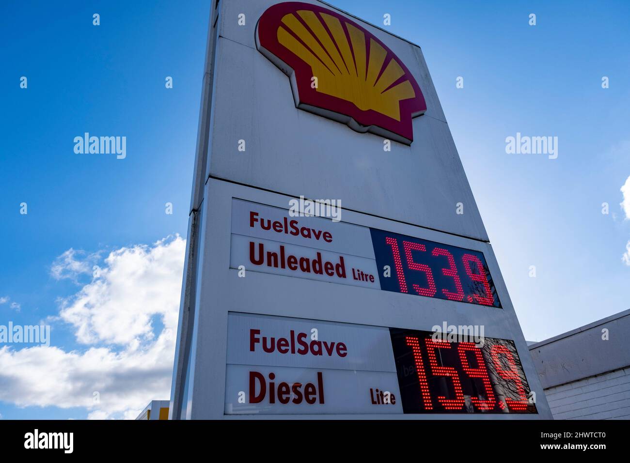 Pressure is felt at the petrol pumps at this Shell garage as the price ...