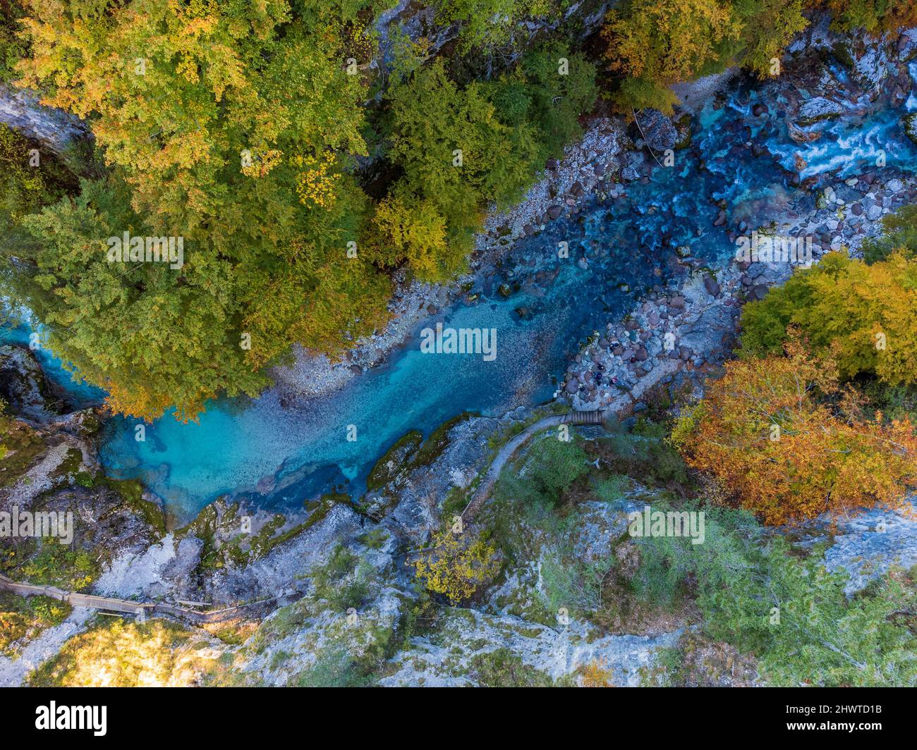 Autumn of colors in Tarvisio. Ravine of the Slizza Stock Photo - Alamy