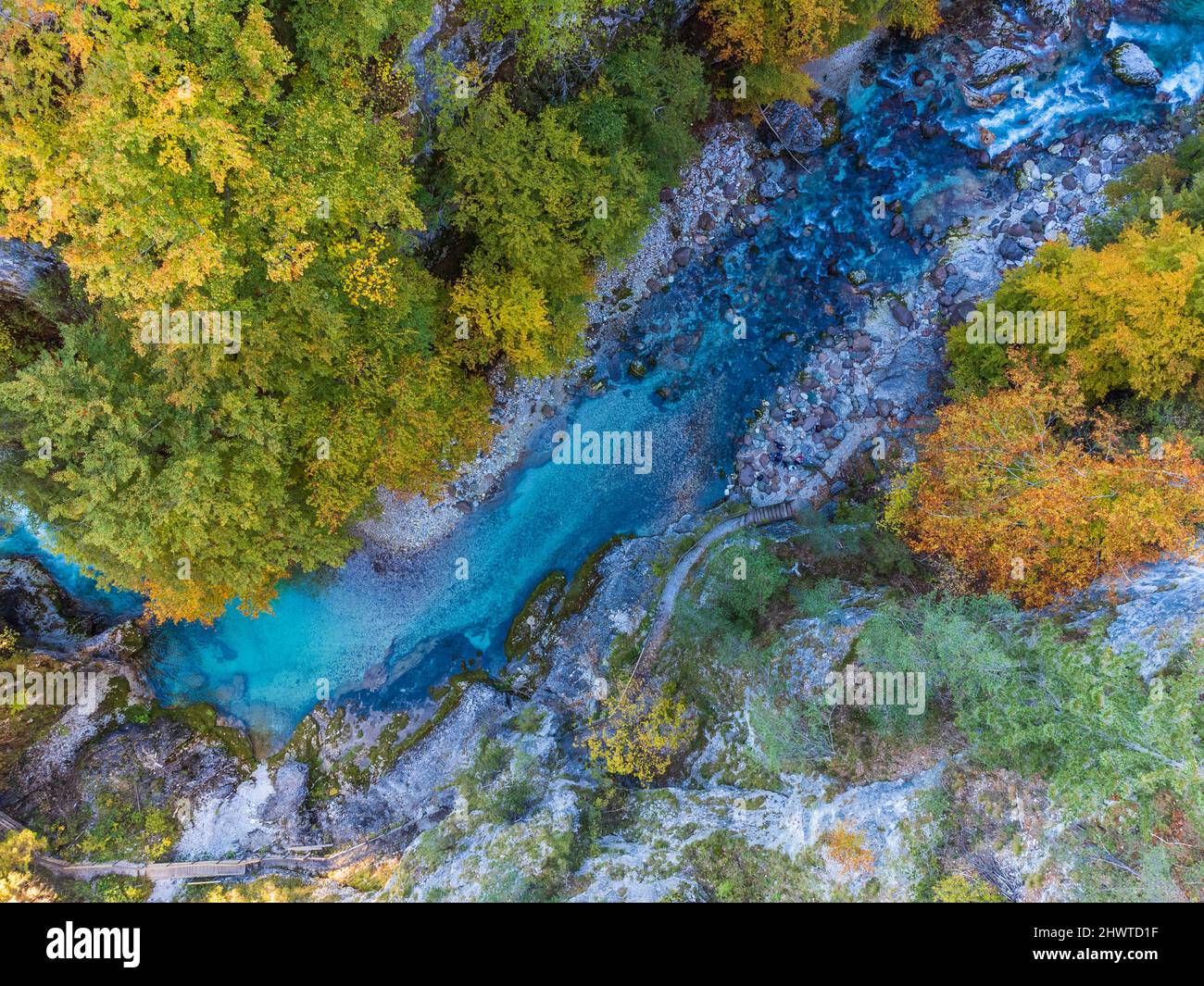 Autumn of colors in Tarvisio. Ravine of the Slizza Stock Photo - Alamy