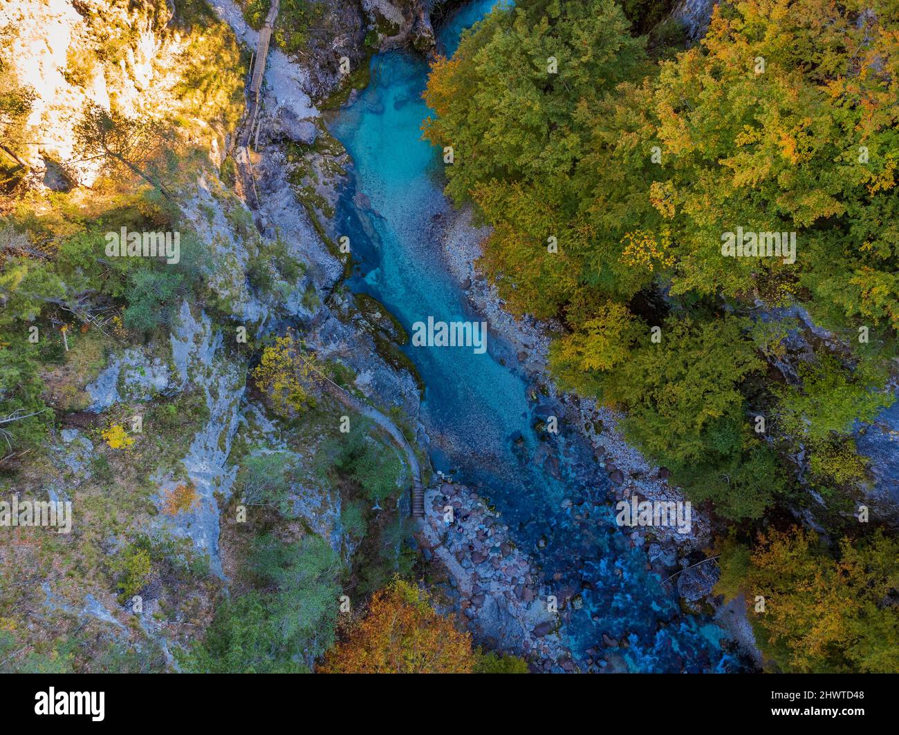 Autumn of colors in Tarvisio. Ravine of the Slizza Stock Photo - Alamy