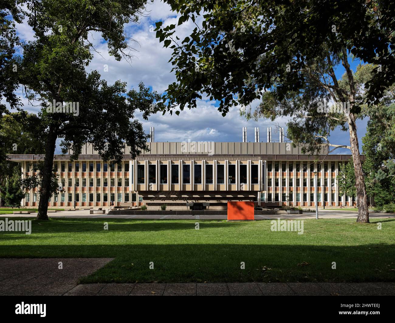 Southern elevation. ANU Birch Building, Canberra, Australia. Architect ...