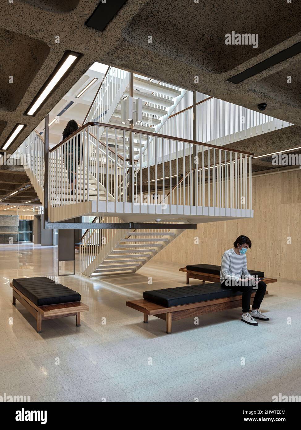 Ground floor featuring staircase. ANU Birch Building, Canberra ...