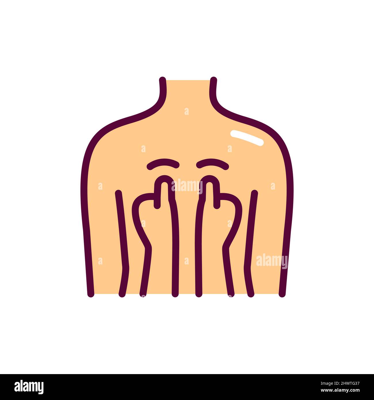 Acupressure line color icon. Physiotherapy, acupuncture, rehabilitation ...