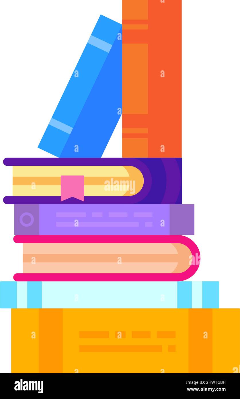 Book stack icon vector library textbook pile Stock Vector Image & Art ...