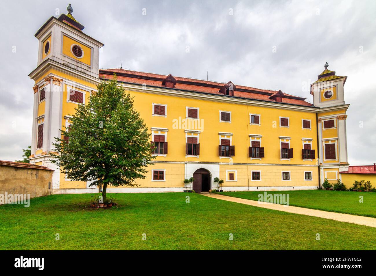 Baroque chateau Milotice in South Moravia, Czech Republic, Europe Stock ...