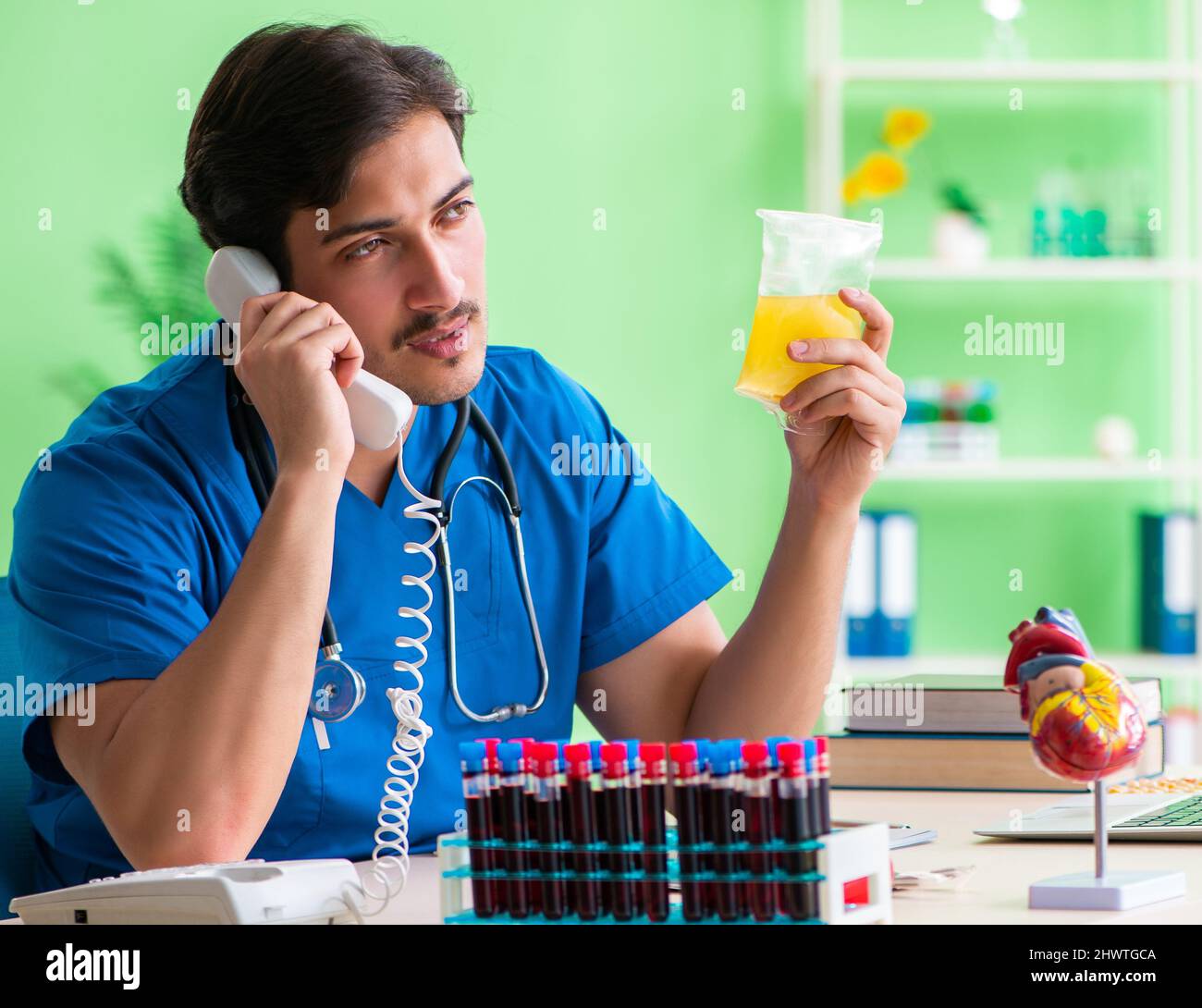 The doctor doing blood analysis in the lab Stock Photo - Alamy