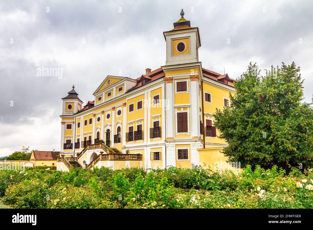 Baroque chateau Milotice in South Moravia, Czech Republic, Europe Stock ...
