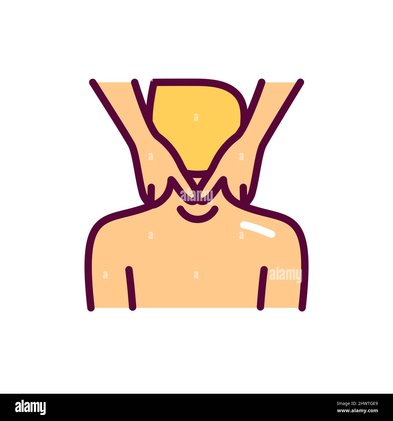 Professional back neck massage Stock Vector Images - Alamy