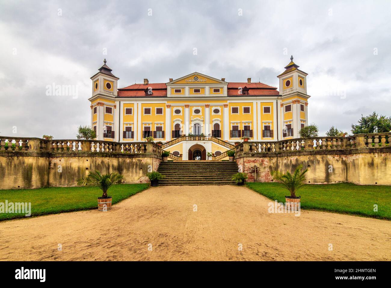 Baroque chateau Milotice in South Moravia, Czech Republic, Europe Stock ...