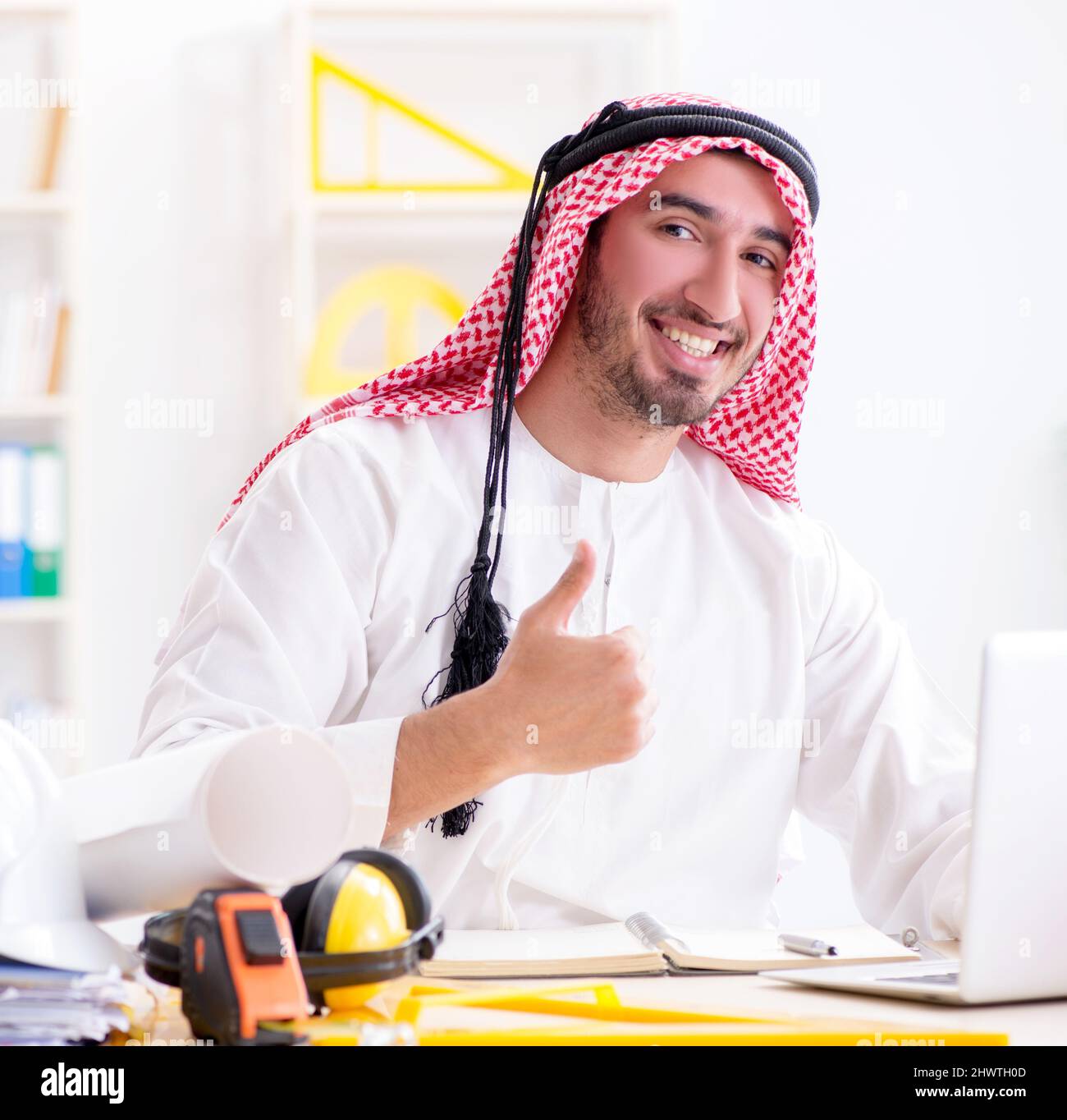 The arab engineer working on new project Stock Photo - Alamy