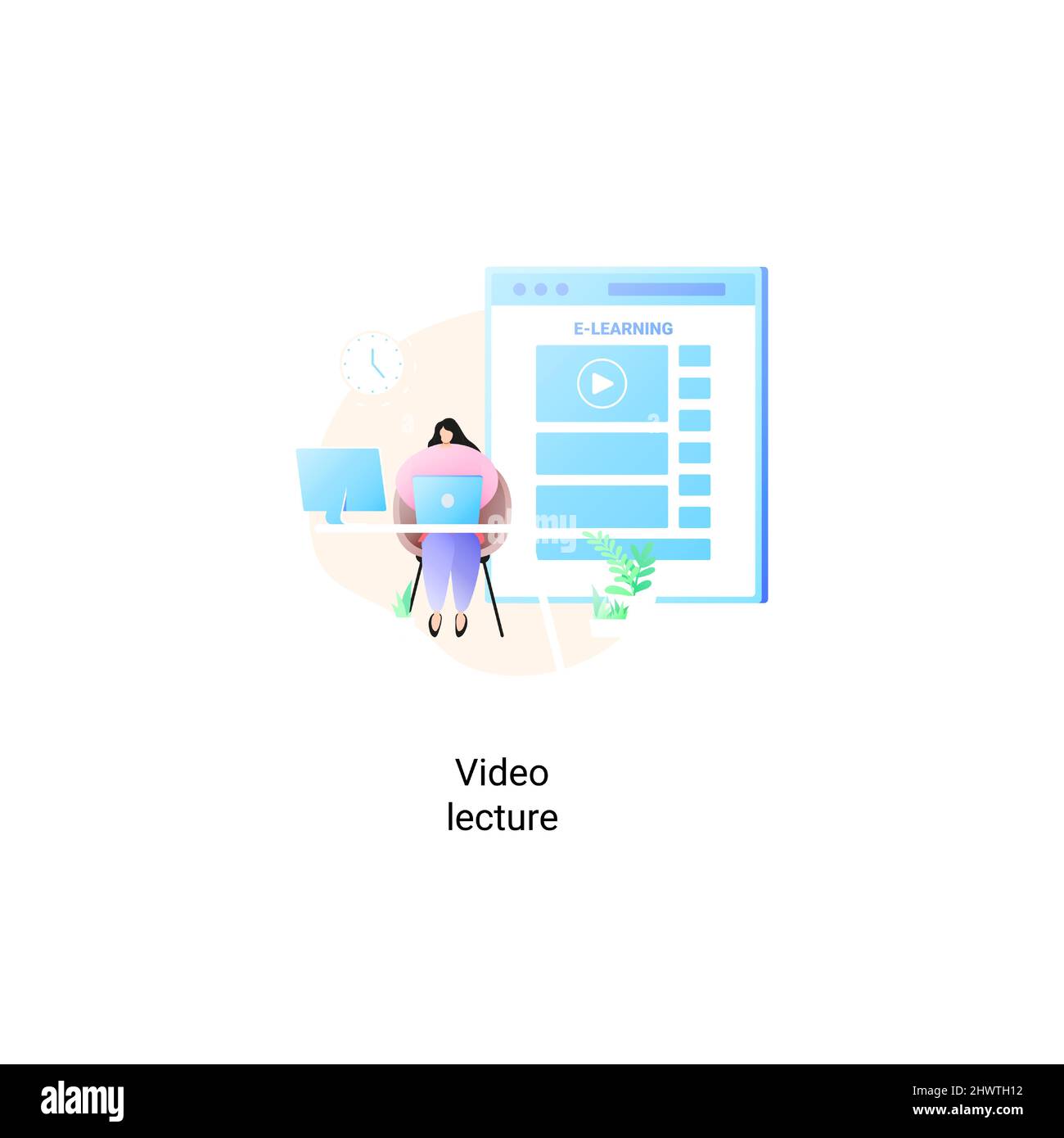 Distance education isolated cartoon vector illustrations. Choosing ...