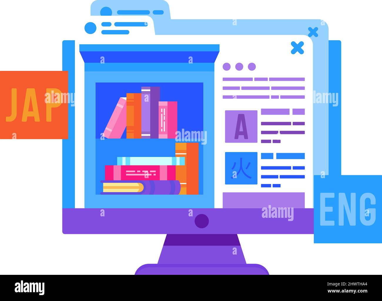 Japanese learning app vector hi-res stock photography and images - Alamy
