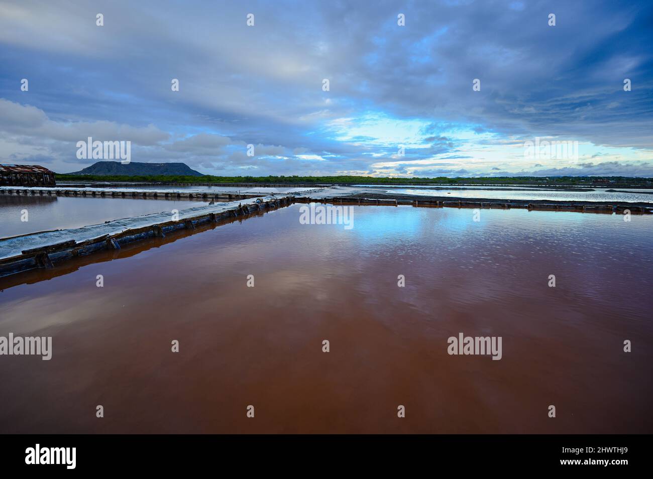 Marine sal industry in caribbean island Dominican republic.Cristal ...